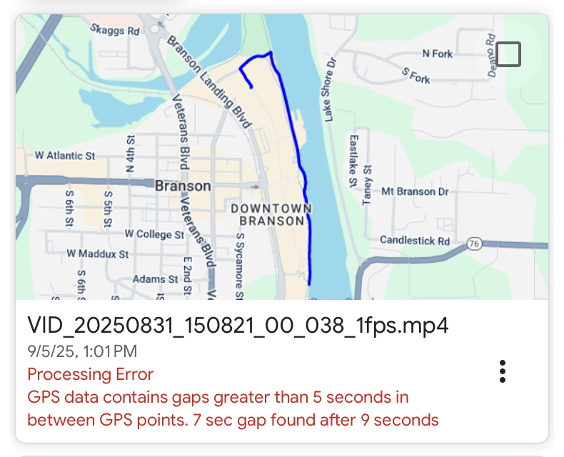 Google Street View: GPS data contains gaps greater than 5 seconds in ...